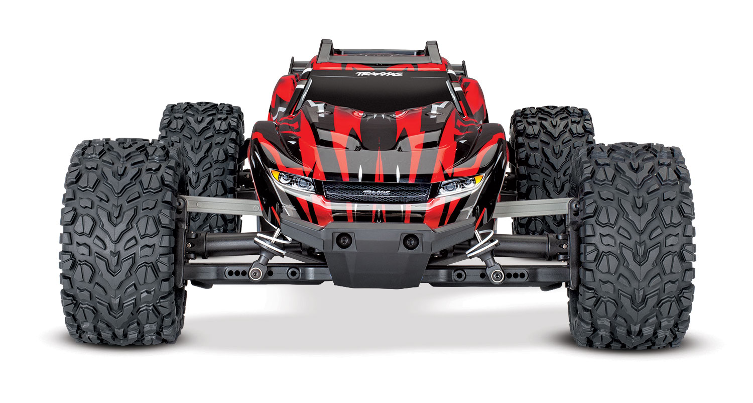 TRAXXAS RUSTLER- 4x4 - ROUGE - 1/10 BRUSHED RTR