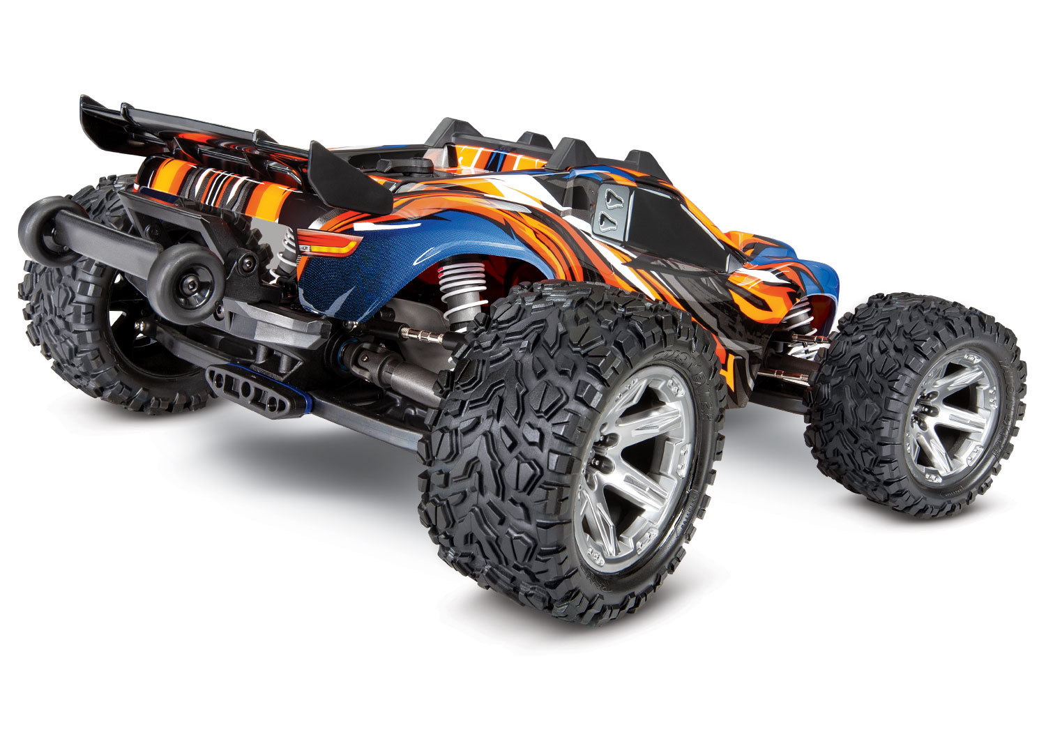 TRAXXAS RUSTLER- 4x4 - ORANGE - 1/10 VXL BRUSHLESS - TSM - LIPO 3S et ...
